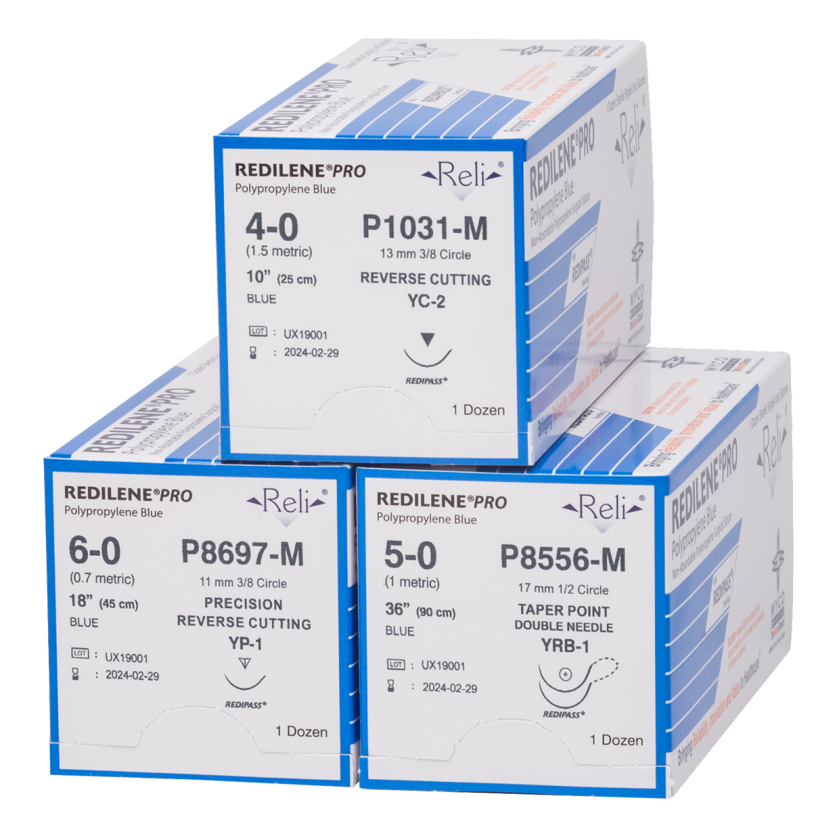 REDILENE® PRO Non-absorbable Monofilament, Polypropylene Synthetic Suture with Needle